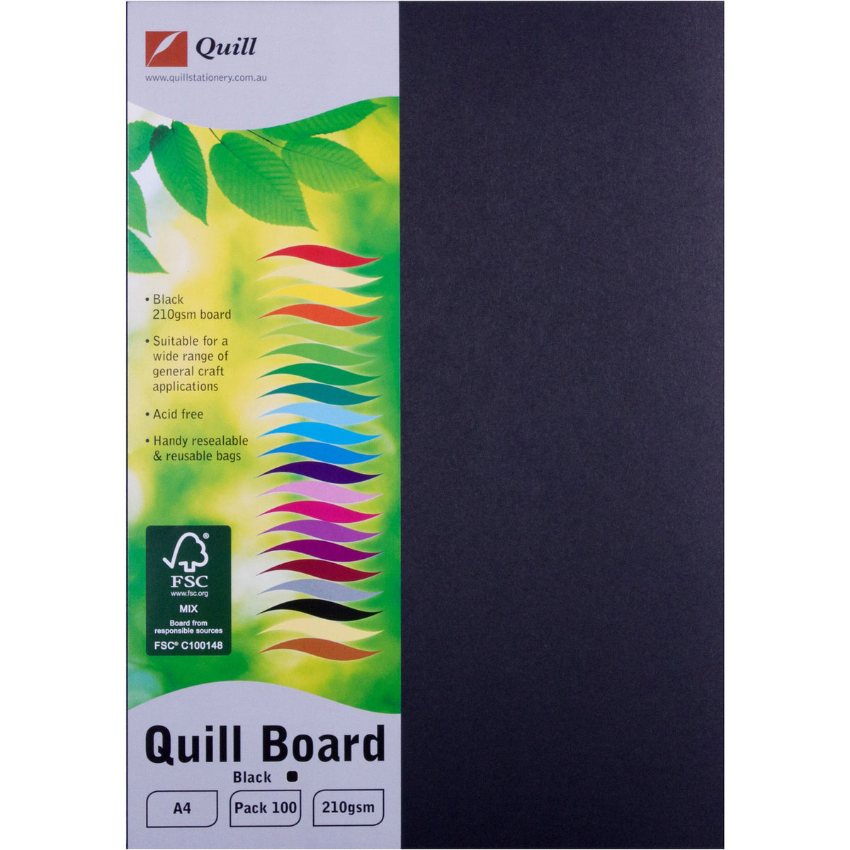 Cardboard A4 210gsm Black 100pk – Network Educational Australia