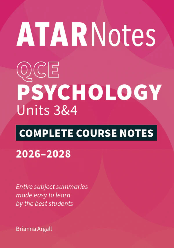 ATAR Notes QCE Psychology 3&4 Notes (2026-2028) 9781923348301 ATAR ...