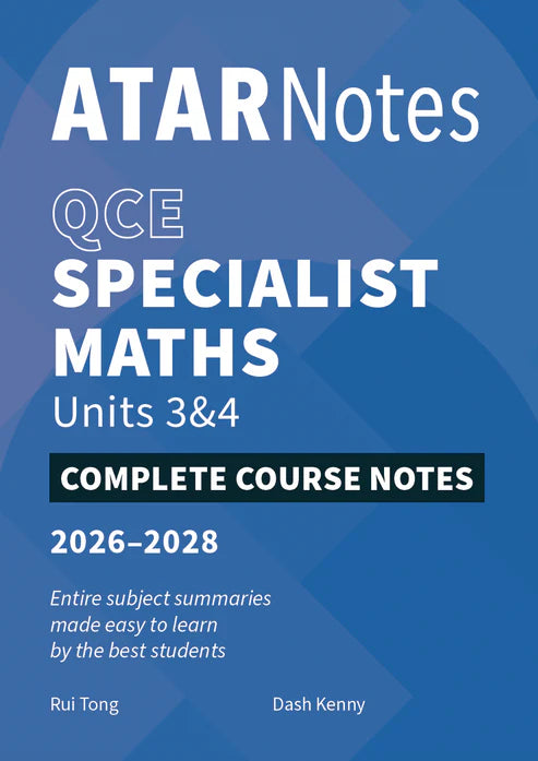 ATAR Notes QCE Specialist Maths 3&4 Notes (2026-2028) 9781923348318 ...