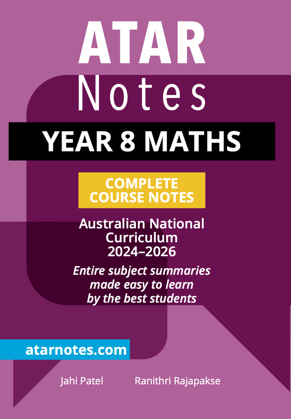 ATAR Notes Year 8 Maths Notes (2024-2026) 9781923199750 ATAR Notes ...