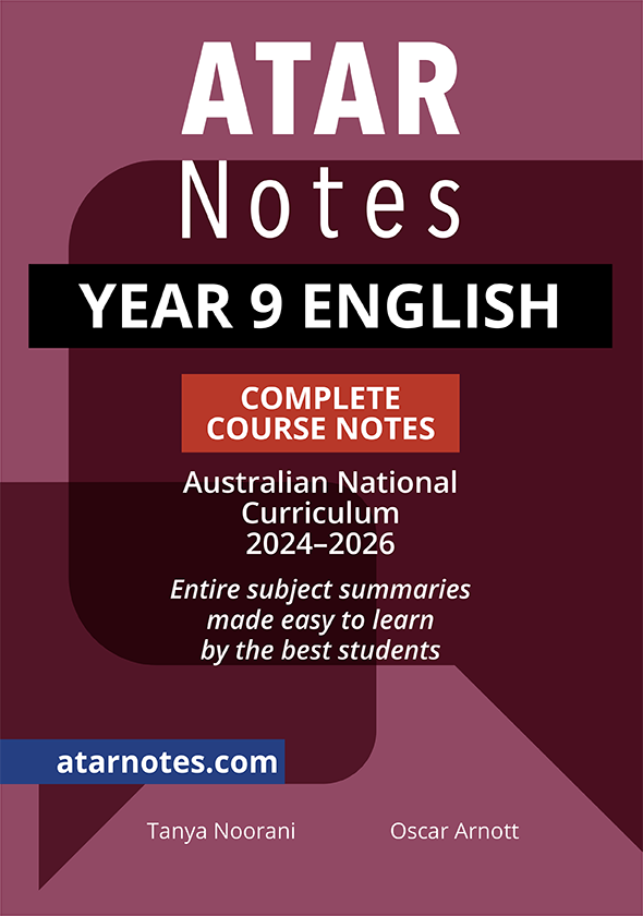 ATAR Notes Year 9 English Notes (2024-2026) 9781922818898 ATAR Notes ...