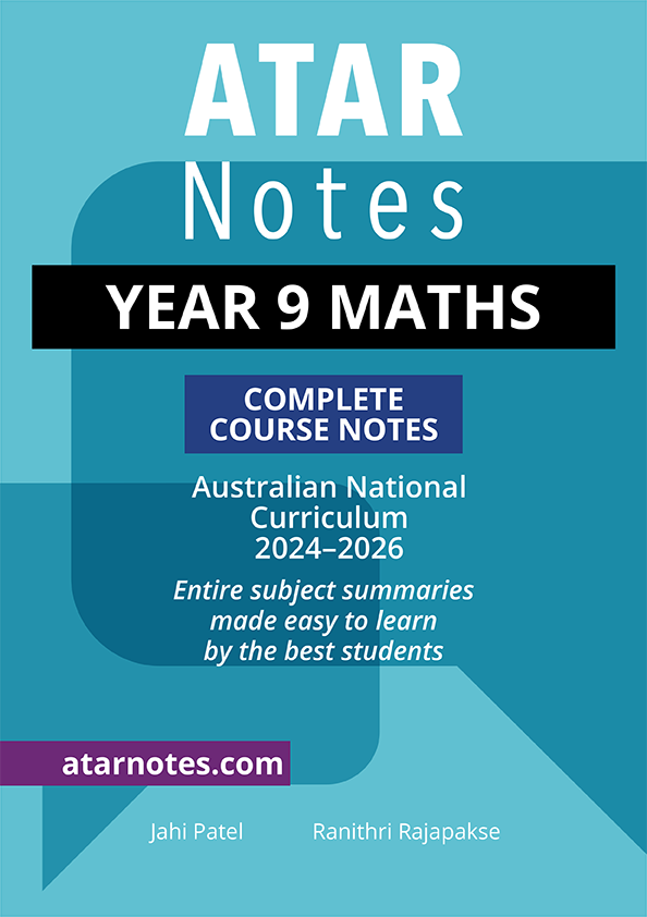 ATAR Notes Year 9 Maths Notes (2024-2026) 9781922818904 ATAR Notes ...